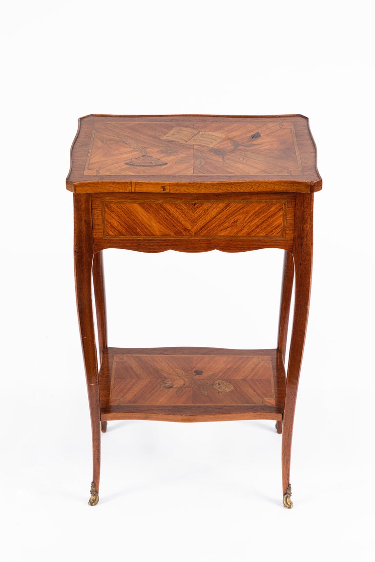 1900s French Inlaid Side Table For Sale at 1stdibs
