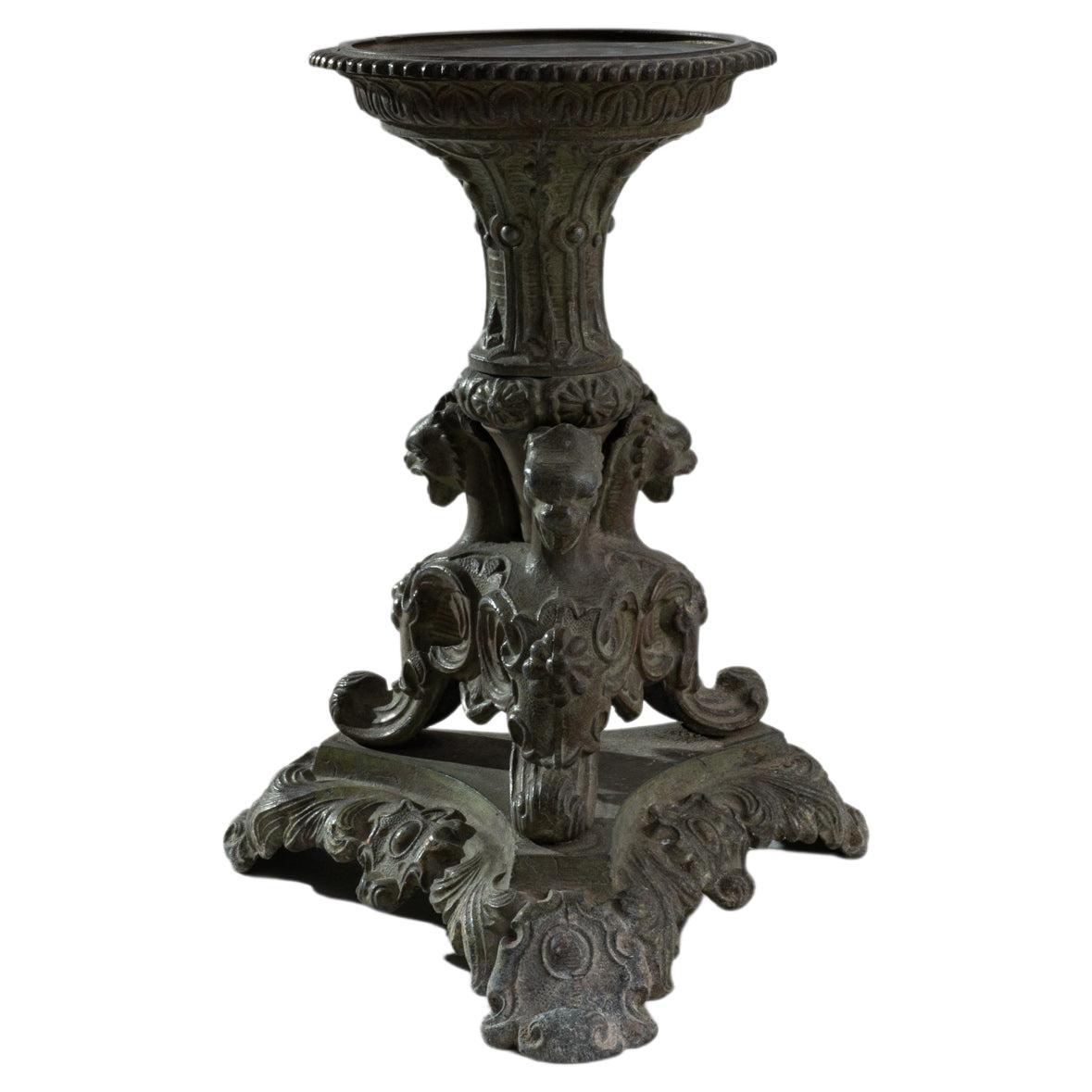 1900s French Metal Candlestick For Sale at 1stDibs
