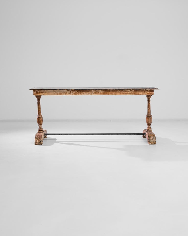 1900s French Wooden Bistro Table For Sale at 1stDibs