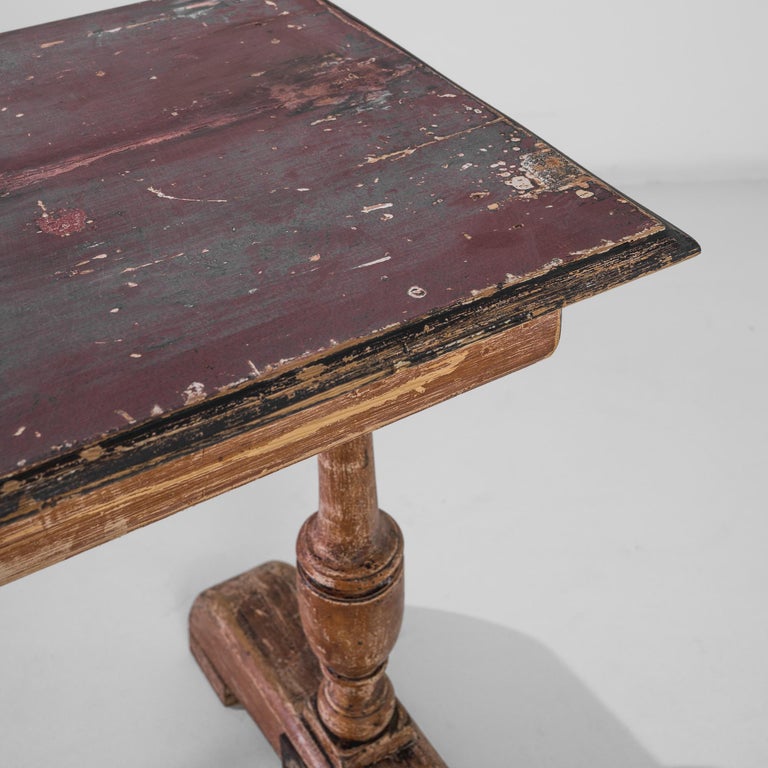 1900s French Wooden Bistro Table For Sale at 1stDibs