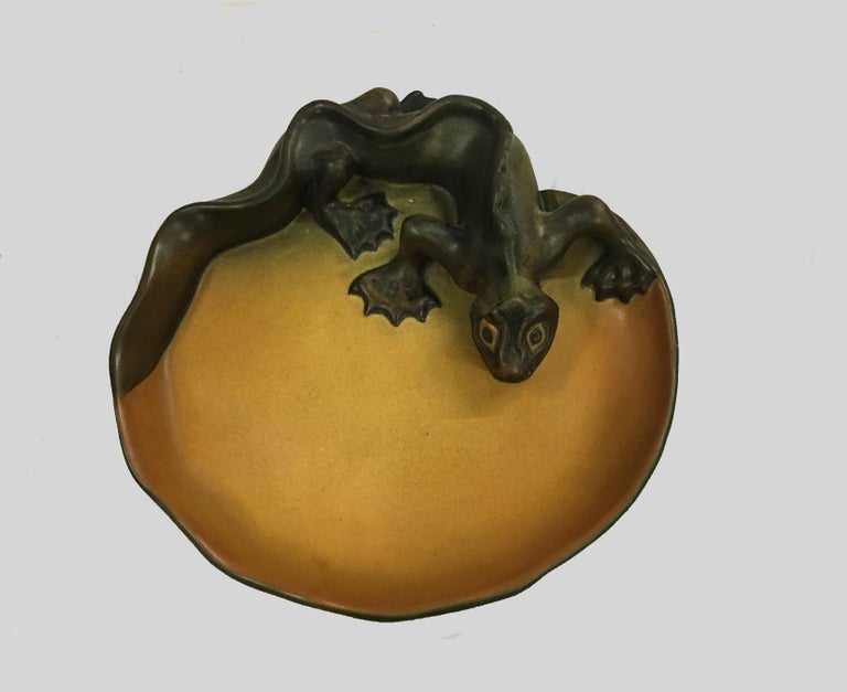 1900's Hand-Crafted Danish Art Nouveau Lizard Ash Tray / Bowl by P ...