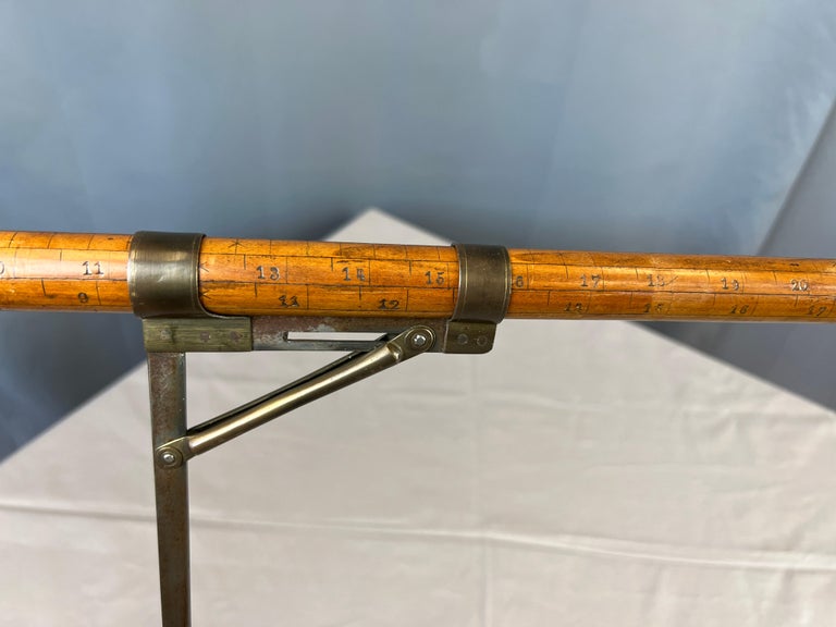1900s Handsome Tailor's Wooden Measuring Cane For Sale at 1stDibs
