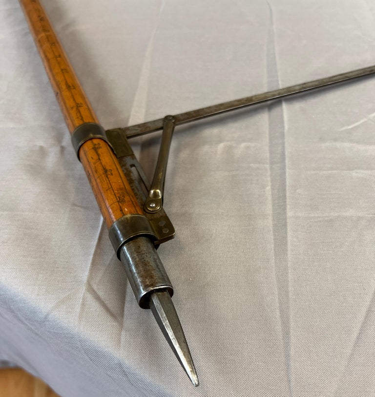 1900s Handsome Tailor's Wooden Measuring Cane For Sale at 1stDibs