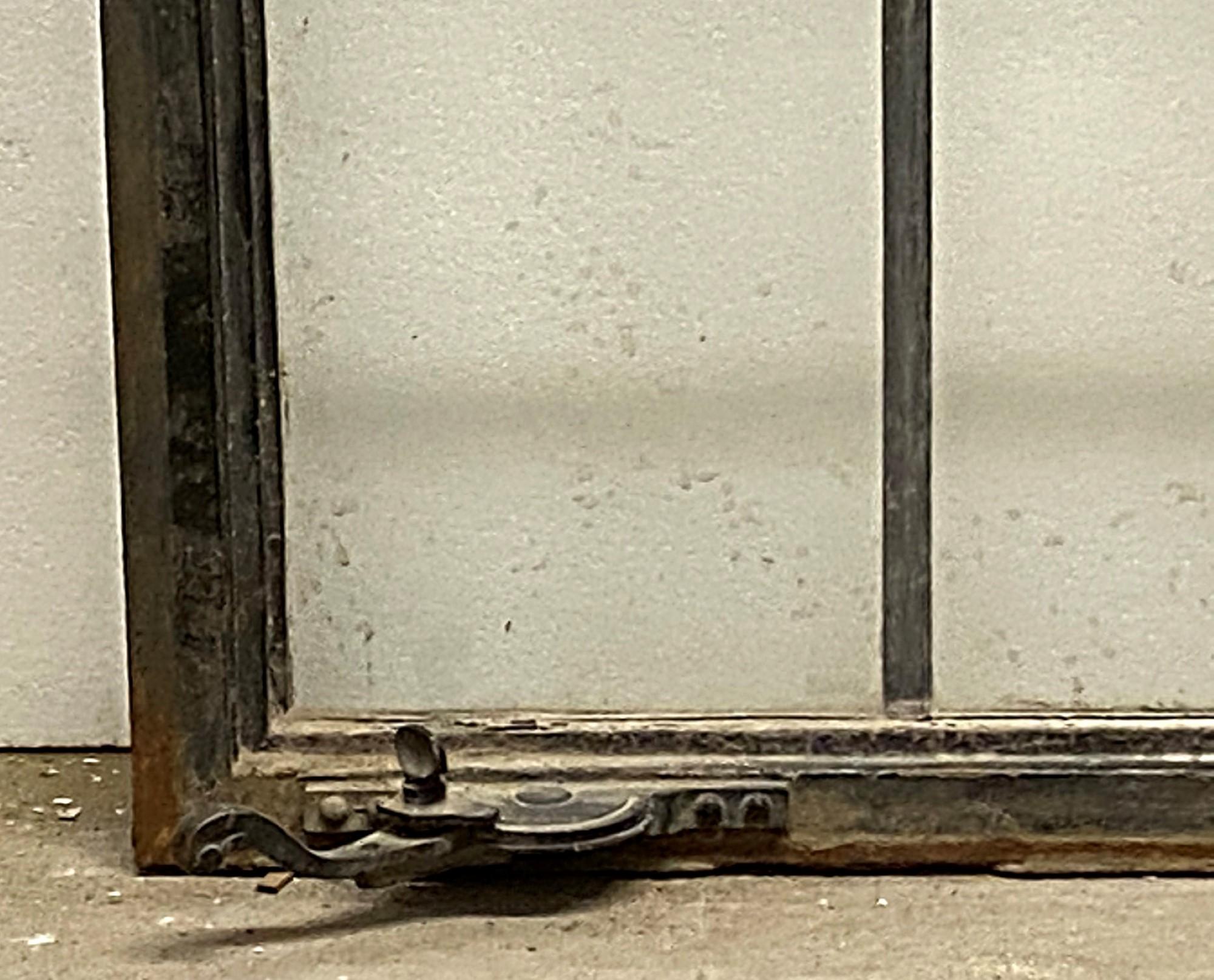 1900s Leaded Glass Tudor Encasement Double Windows 8 Panes Each For ...