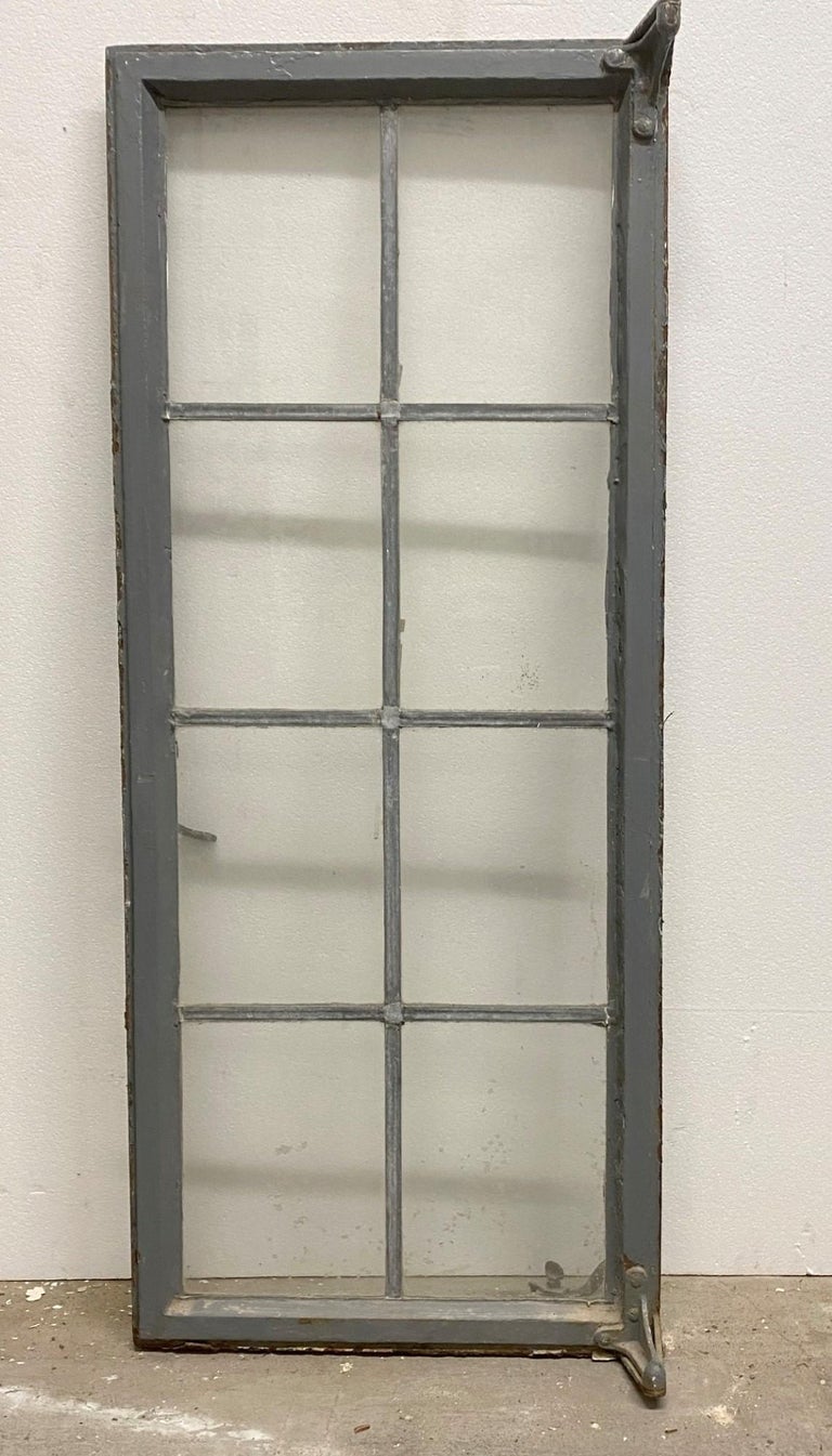 1900s Leaded Glass Tudor Encasement Double Windows 8 Panes Each For ...