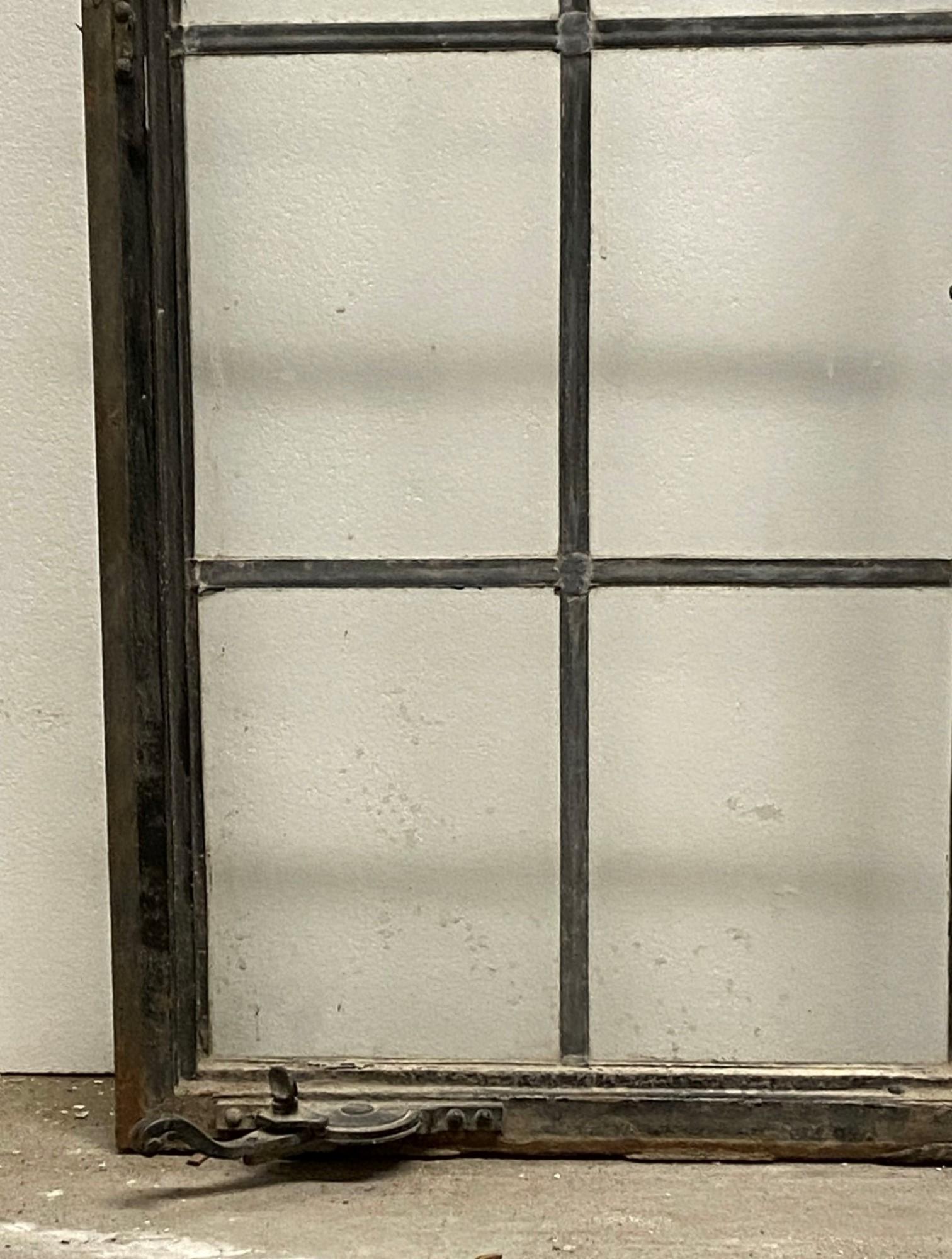 1900s Leaded Glass Tudor Encasement Double Windows 8 Panes Each For ...