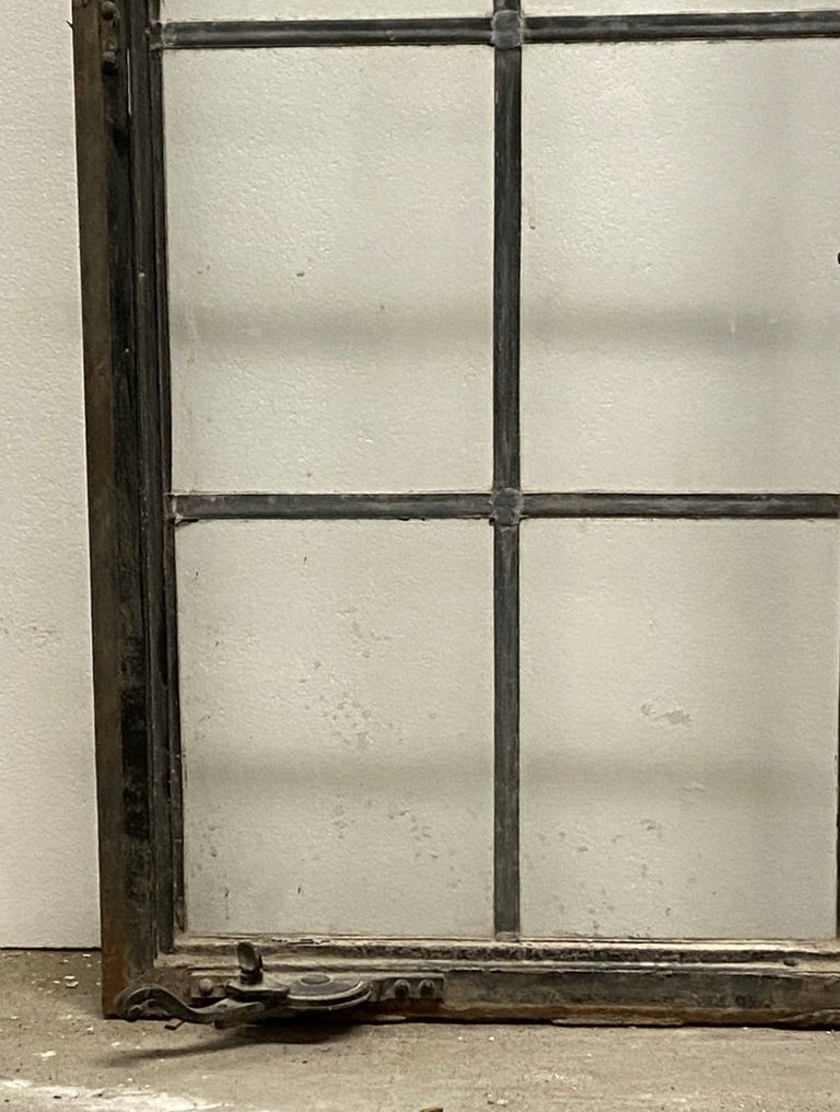 1900s Leaded Glass Tudor Encasement Double Windows 8 Panes Each For ...