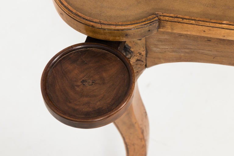 1900s Leather Top Provincial Game Table at 1stDibs