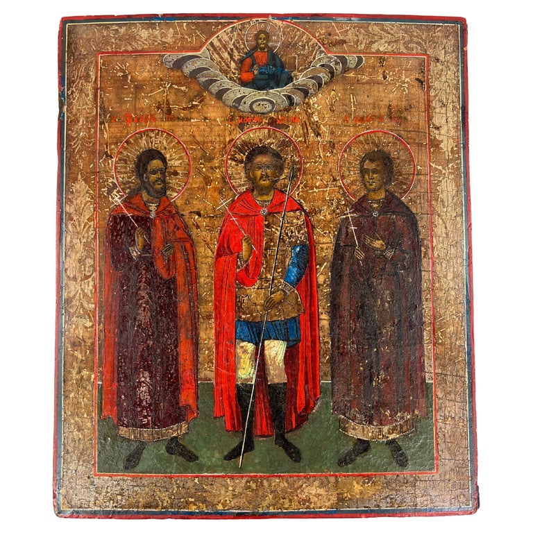 1900’s Russian Egg Tempera Icon For Sale at 1stDibs