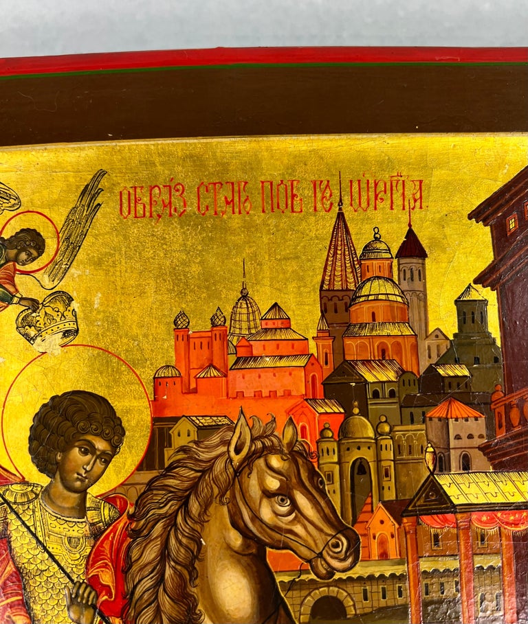1900’s Russian Saint George Icon For Sale at 1stDibs