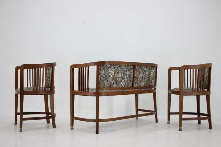 1900s Set of Viennese Secession Sofa and Armachairs in the Style of ...