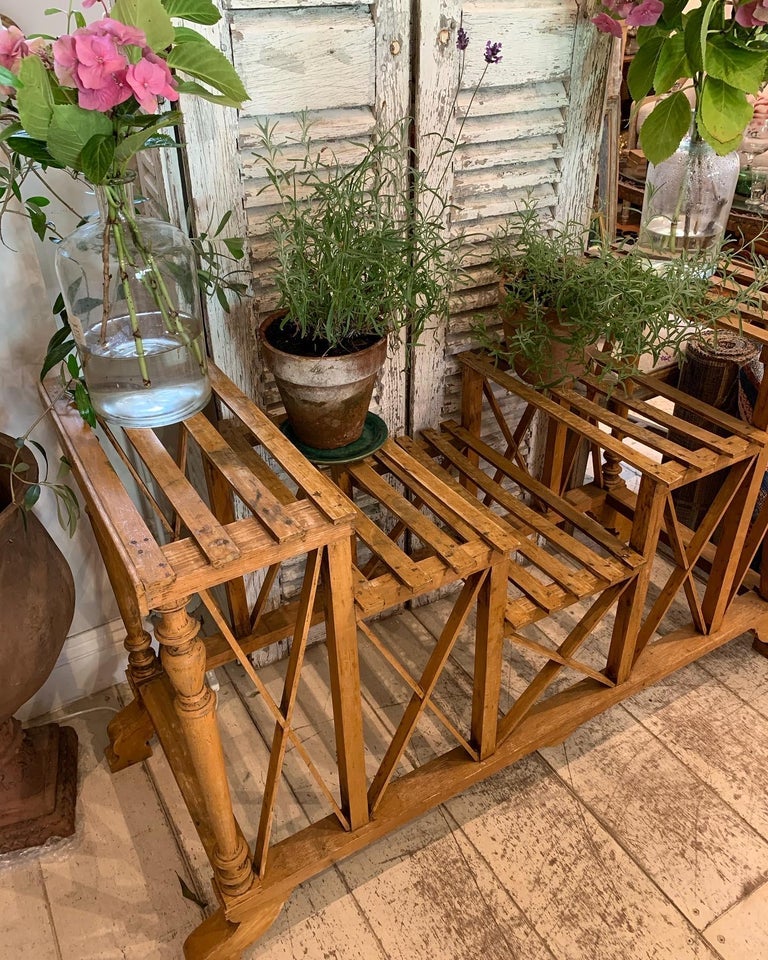 1900s Swedish Three-Tiered Wooden Flower Display Stand in the Style of ...