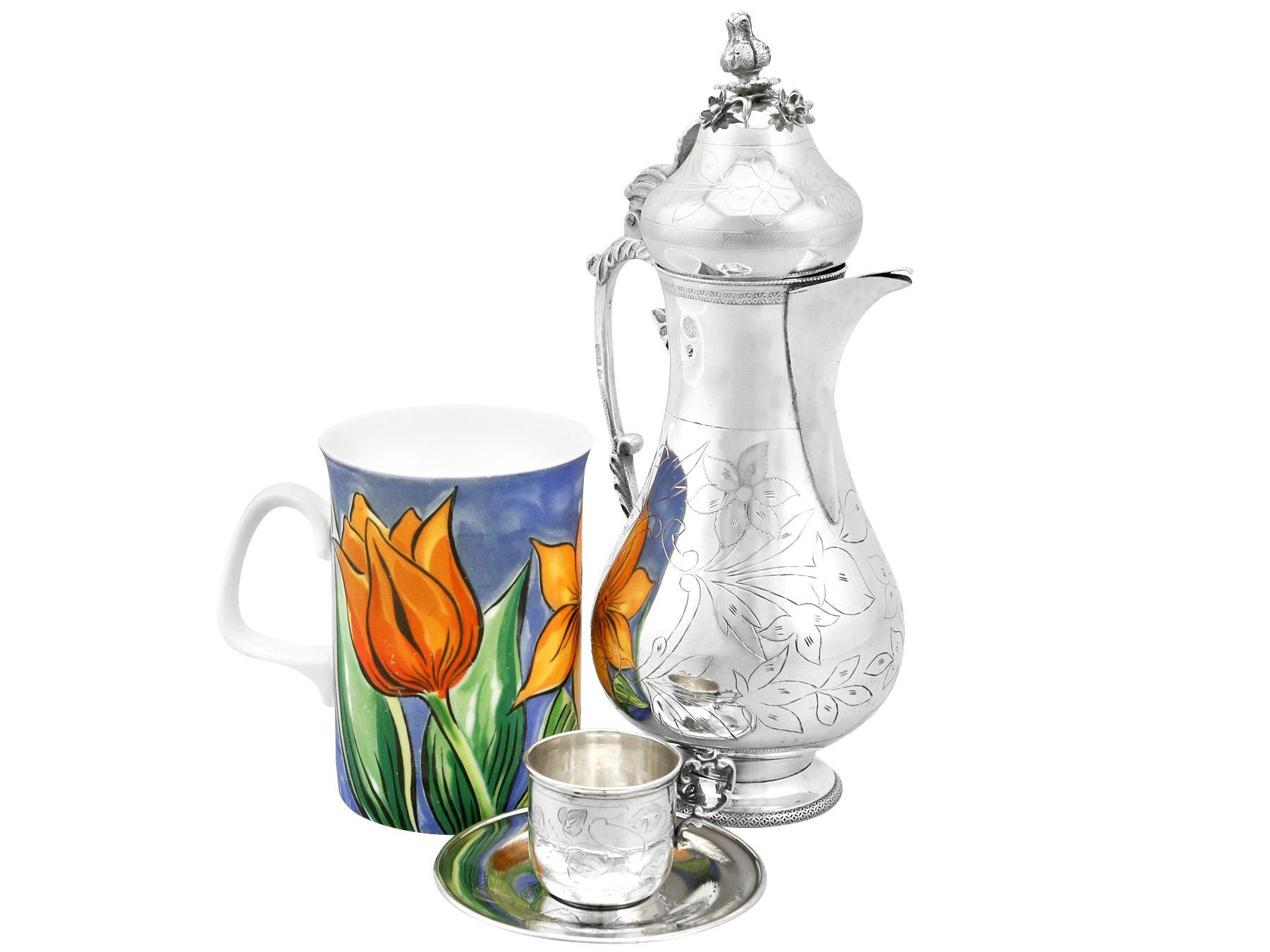 1900s Turkish Silver Coffee Service with Tray at 1stDibs | silver ...