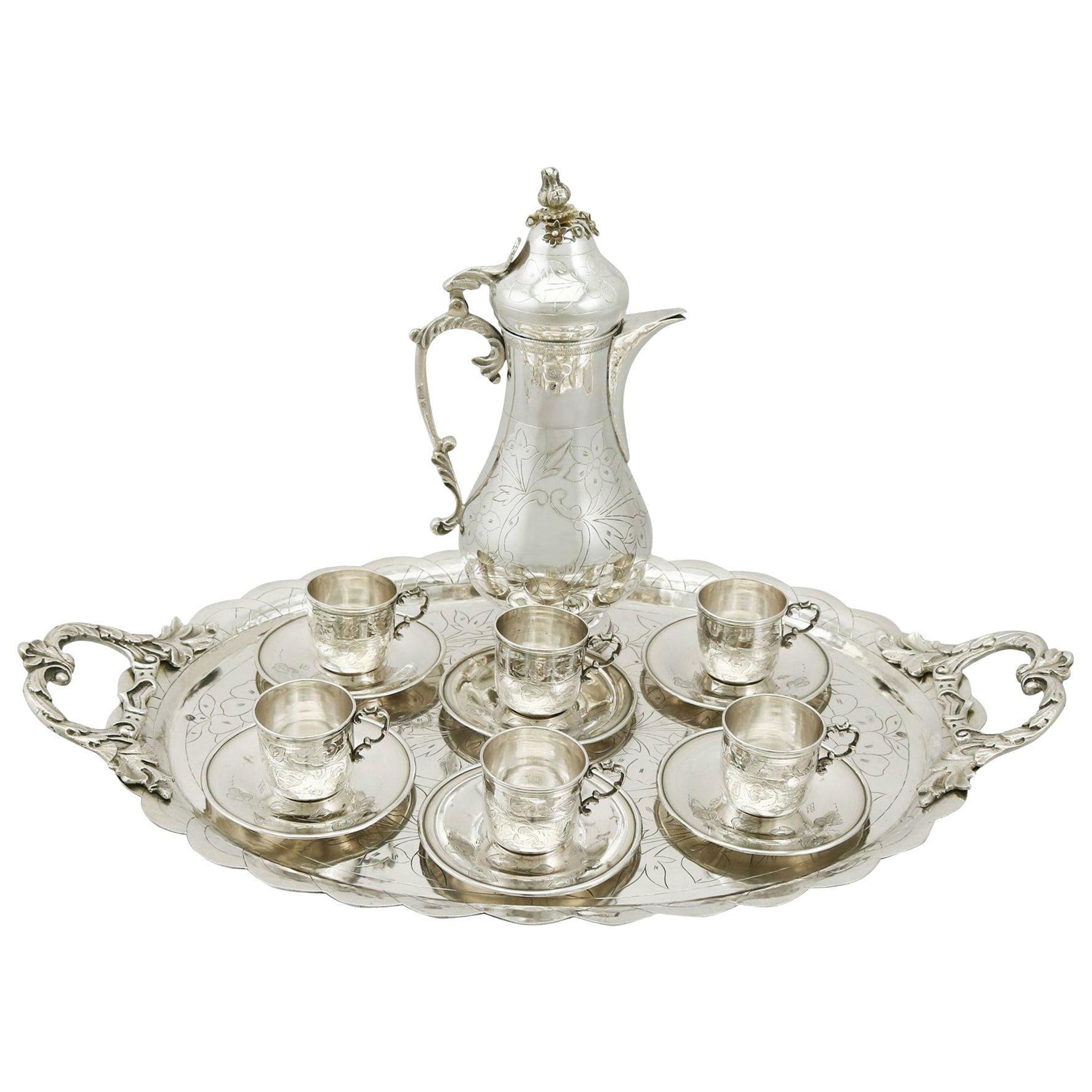 Japanese Silver Massive Tea and Coffee Service on Tray, circa 1900 For ...