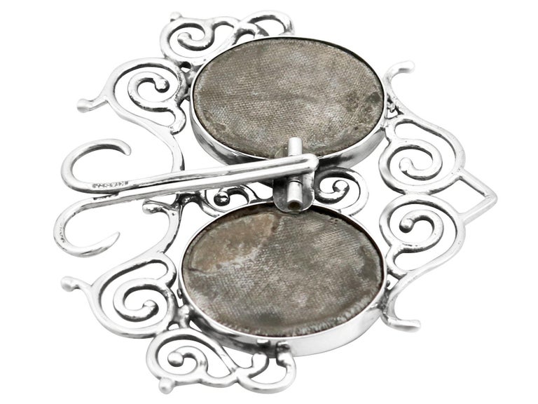1901 Antique Edwardian Sterling Silver Double Commemorative Frame For ...