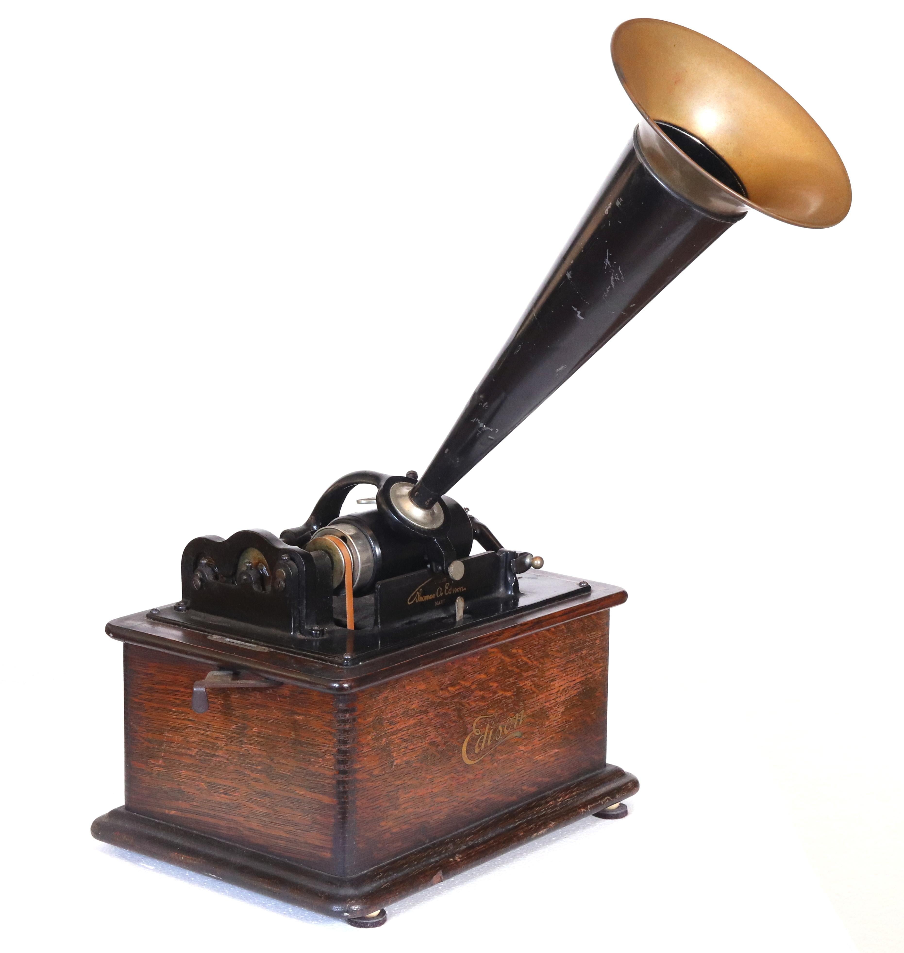 1903 Antique Thomas Edison Standard Phonograph For Sale at 1stDibs