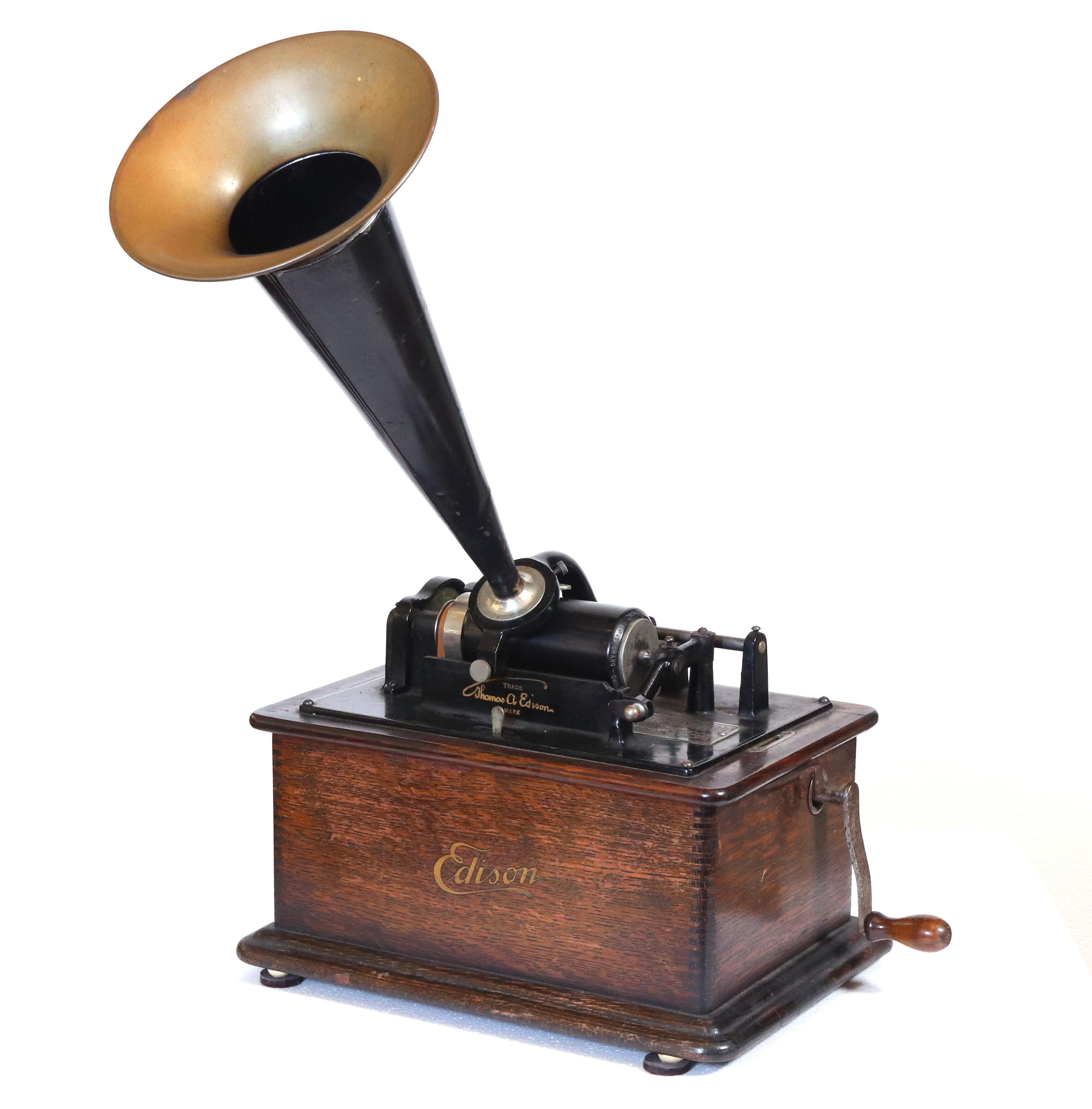 1903 Antique Thomas Edison Standard Phonograph For Sale at 1stDibs