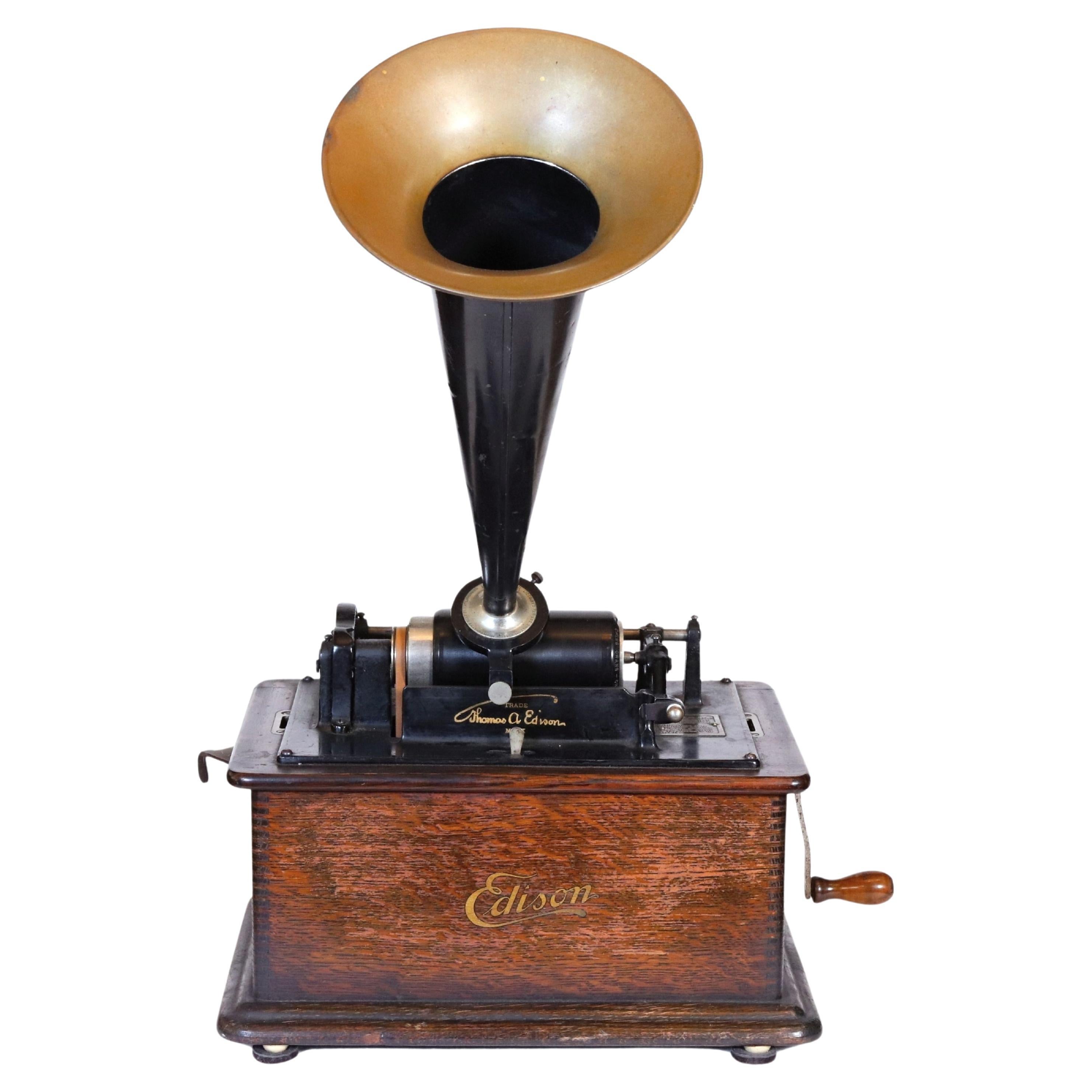 1903 Antique Thomas Edison Standard Phonograph For Sale at 1stDibs
