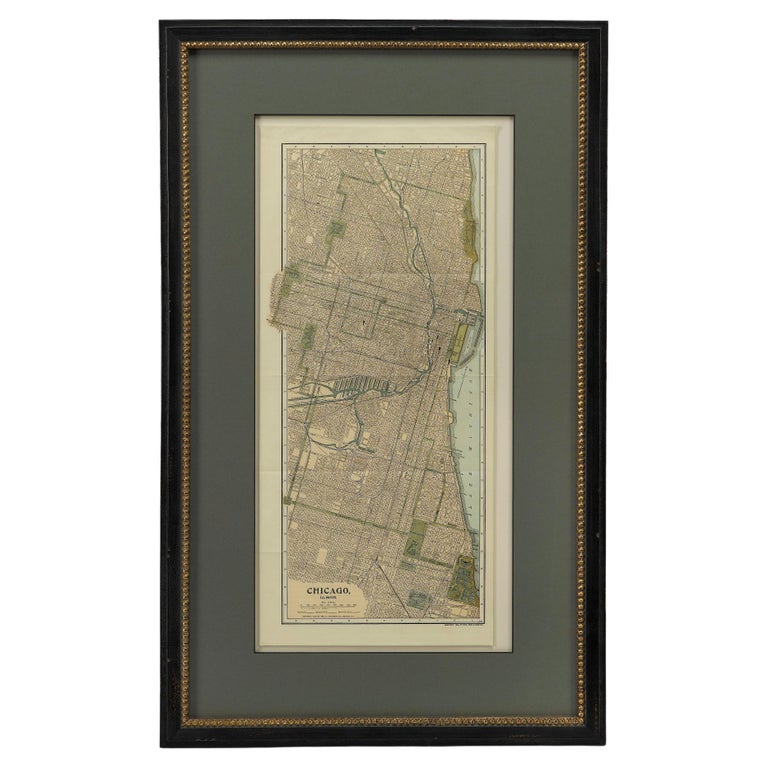 1903 Chicago Street Map by J.M. Matthews Co. For Sale at 1stDibs