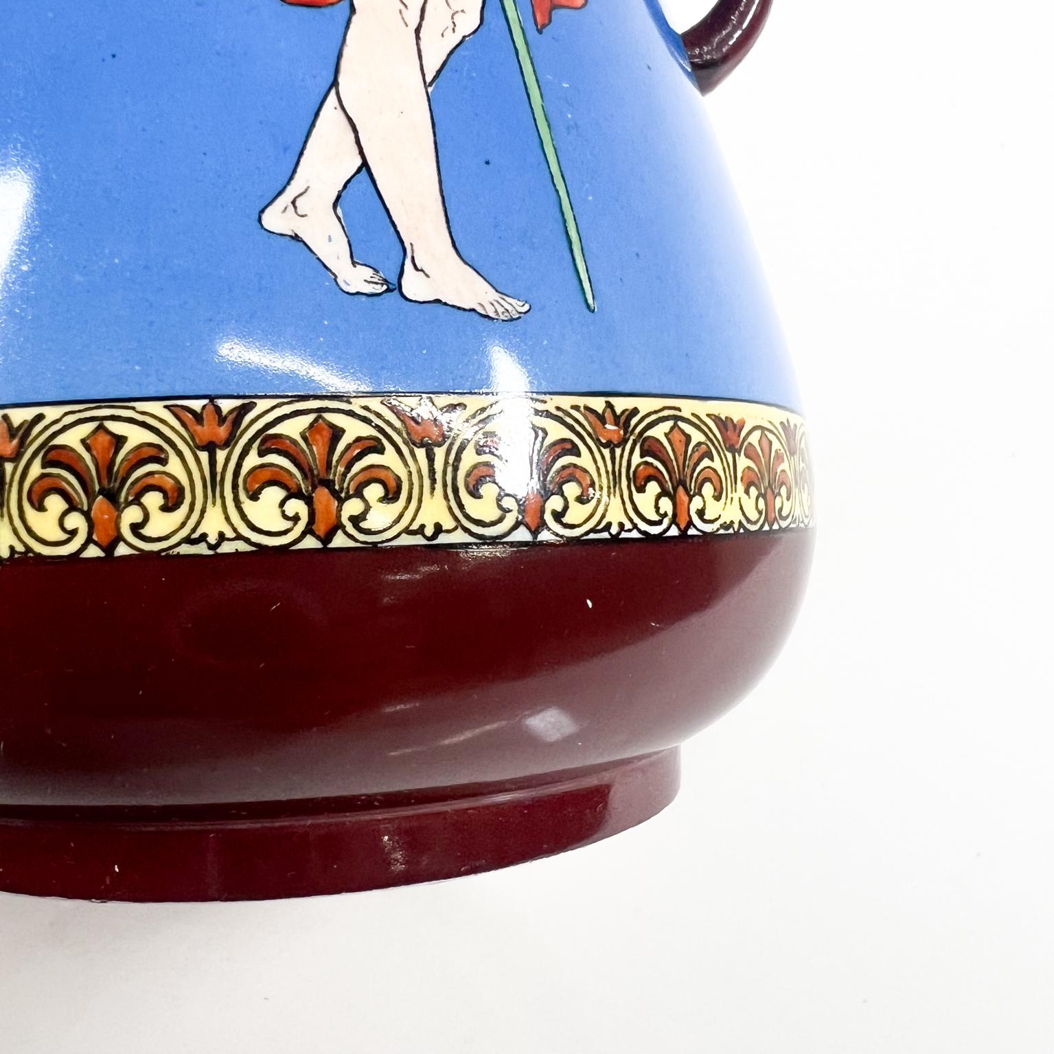 1903 Greek Revival Vase Frank Beardmore and Co Athenian Art Ware Fenton ...