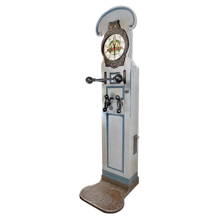 1904 Mills Owl Strength Tester, Floor Standing Arcade Machine For Sale ...
