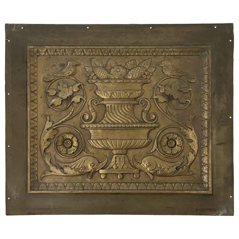 1904 Original Decorative Bronze Panel from the Beaux-Arts St. Regis ...