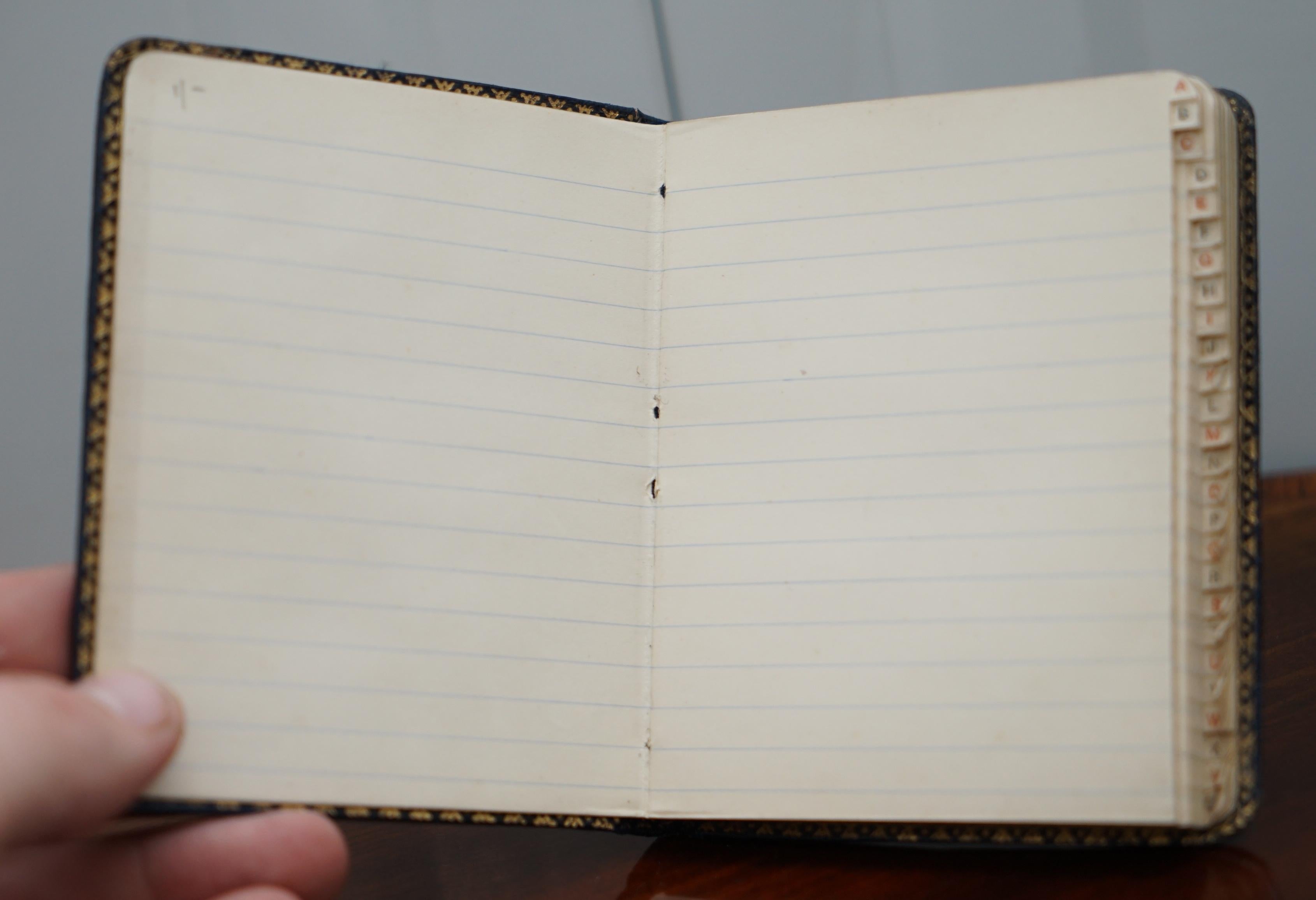 1904 Solid Sterling Silver W J Myatt Cherub Angles Leather Bound ...