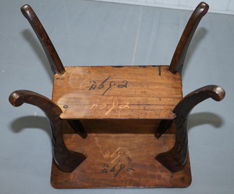 1905 Liberty London Made in Japan Carved Table with Floral Detailing ...