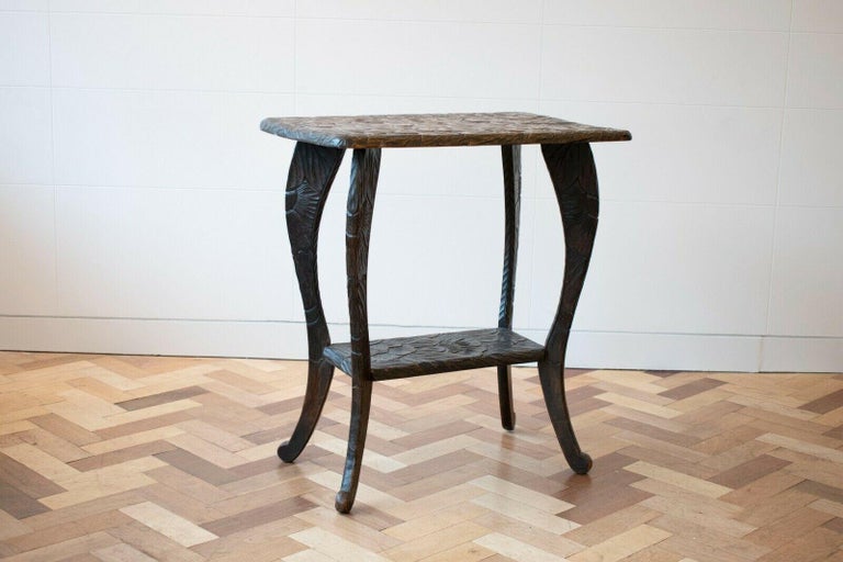 1905 Liberty's London Japanese Carved Side Table at 1stDibs