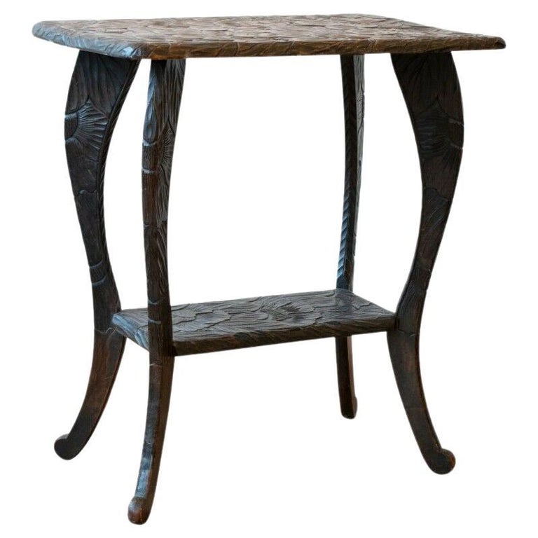1905 Liberty's London Japanese Carved Side Table at 1stDibs
