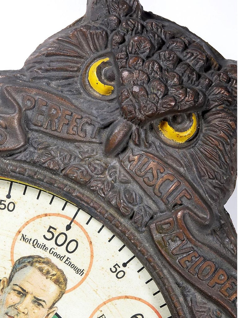 1906 Mills Novelty Owl Strength Tester Scale at 1stDibs