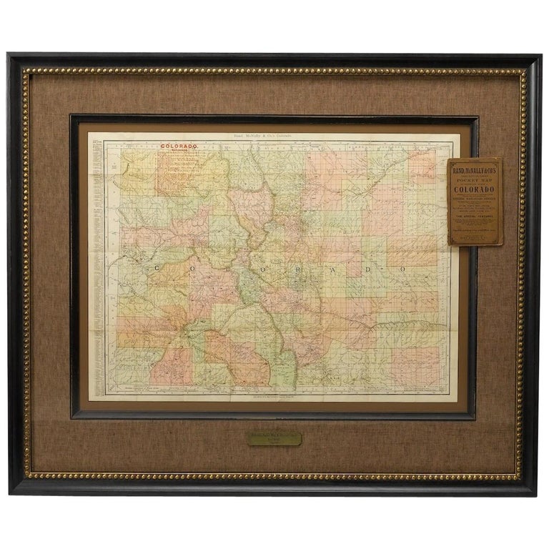 1906 Map of Colorado by Rand McNally and Co., Antique County and ...