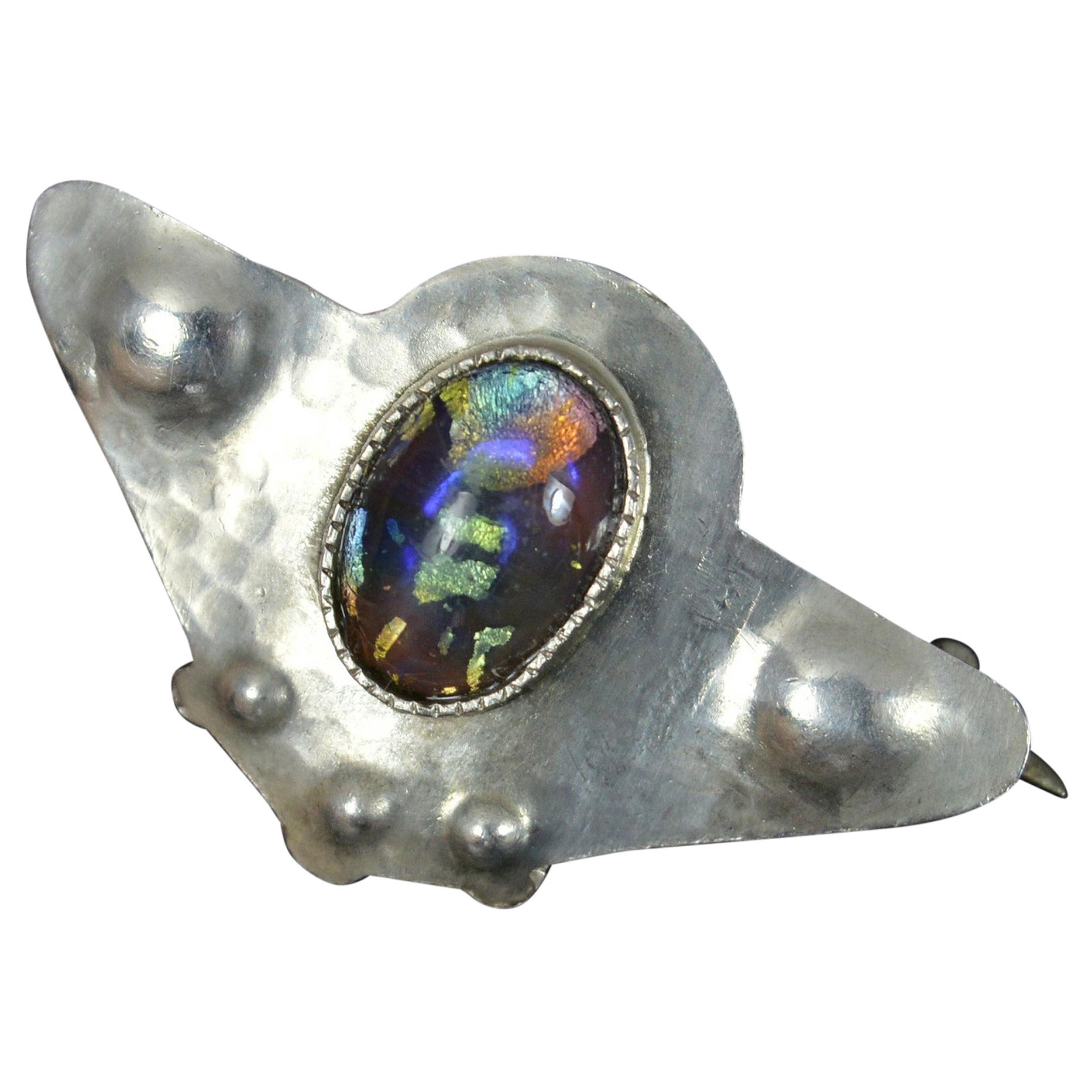 Edwardian Arts and Crafts Solid Silver and Enamel Brooch at 1stDibs ...