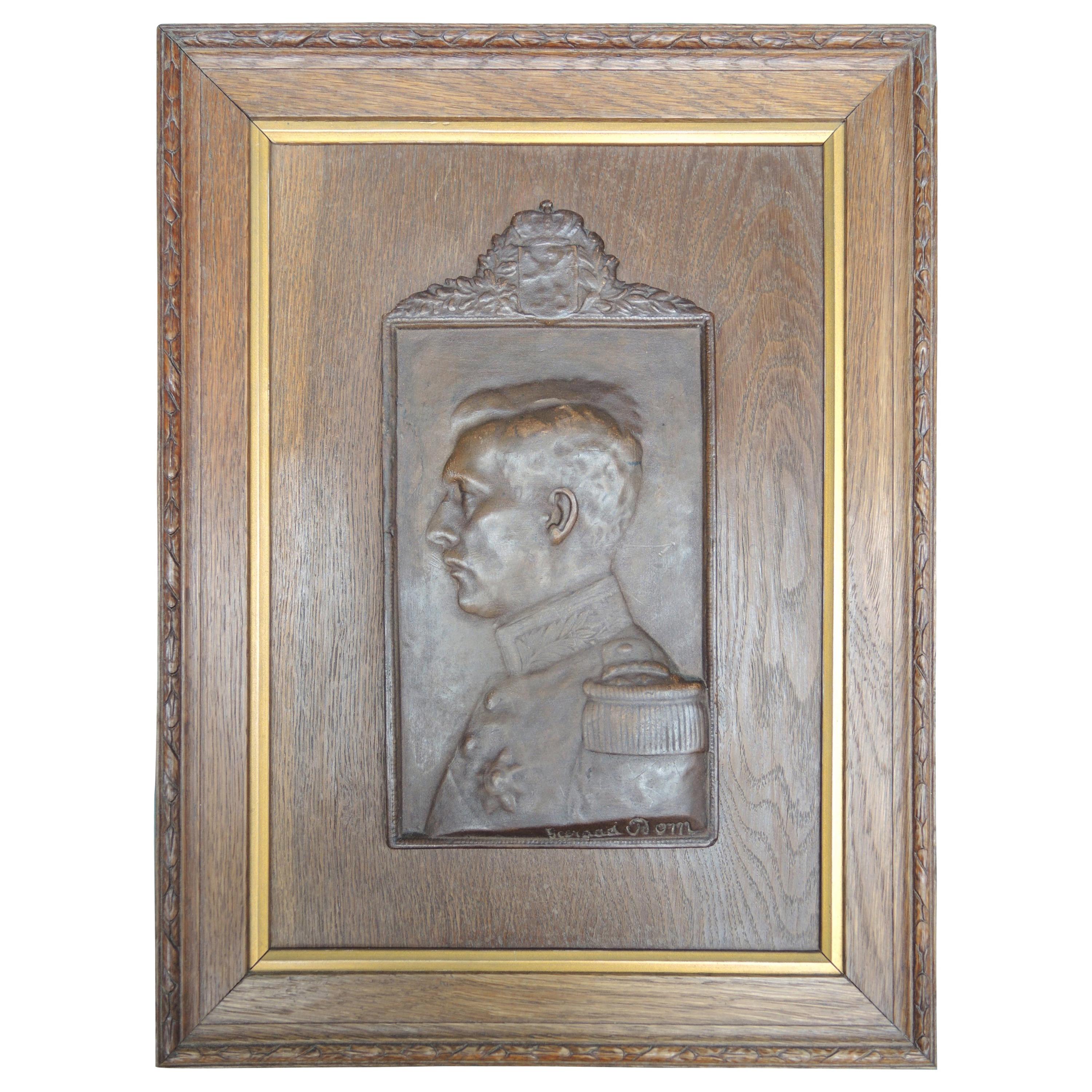 1909 Royal Coronation Plaque of King Albert of Belgium at 1stDibs