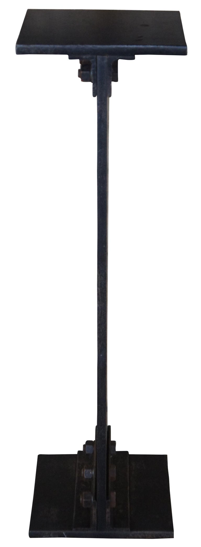 190lb Industrial Steel I Beam Pedestal Table Stand Art Sculpture ...