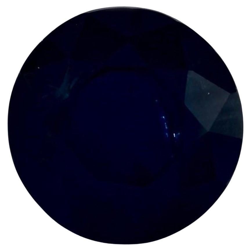 1.72 Ct Blue Sapphire Round Loose Gemstone For Sale at 1stDibs