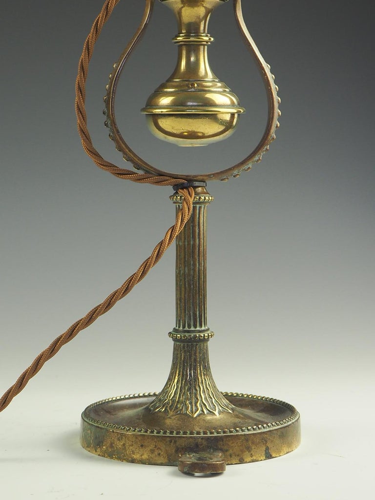 1910 Antique Solid Brass Gimbal Table Lamp / Wall Light, Royal Navy ...