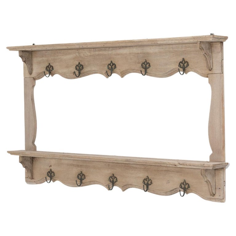 1910 Belgian Wooden Wall Rack For Sale at 1stDibs