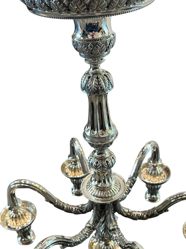 1910 Italian Pair of Sterling Silver Candelabras, Tall and Heavy For ...