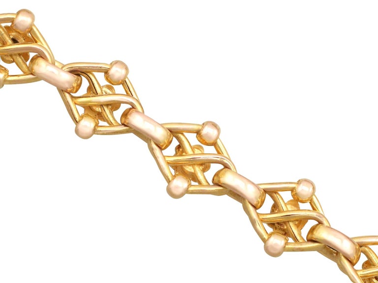 1910s Antique 2 61 Carat Diamond And Seed Pearl Yellow Gold Bracelet