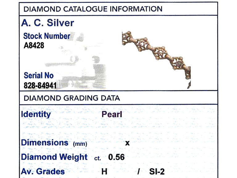 1910s Antique 2 61 Carat Diamond And Seed Pearl Yellow Gold Bracelet