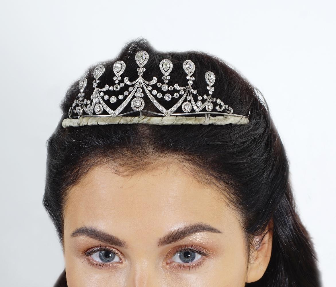 1910s Antique Diamond and Platinum Tiara at 1stDibs | antique diamond ...