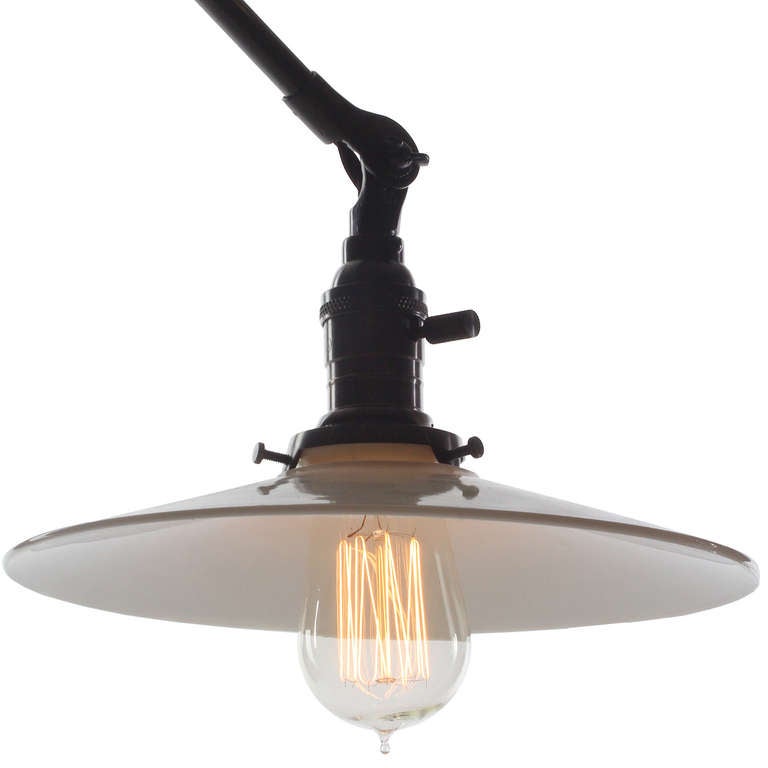 1910s Articulated Ceiling Mount Industrial Light Fixture by O.C. White ...