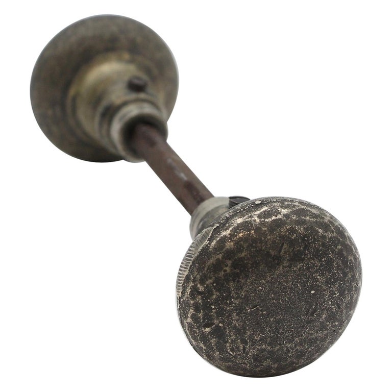 1910s Hammered Arts and Crafts Door Knobs Nickel Plated by Sargent Co ...