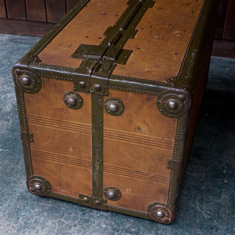 1910s Hartmann Cushion Top Wardrobe Trunk Travel Steamer Ship Luggage ...