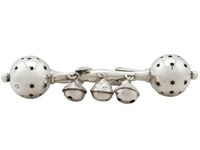 Antique 1912 Sterling Silver Rattle at 1stDibs