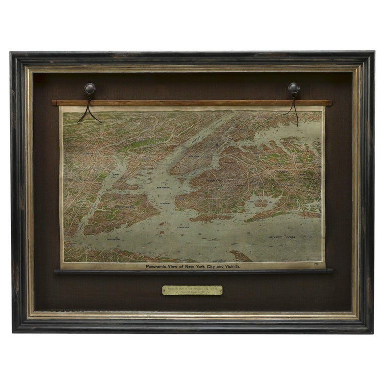 1912 "Panoramic View of New York City and Vicinity" by Jacob Ruppert ...
