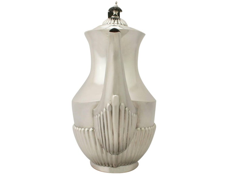 1913 George V Queen Anne Style Sterling Silver Coffee Pot at 1stDibs