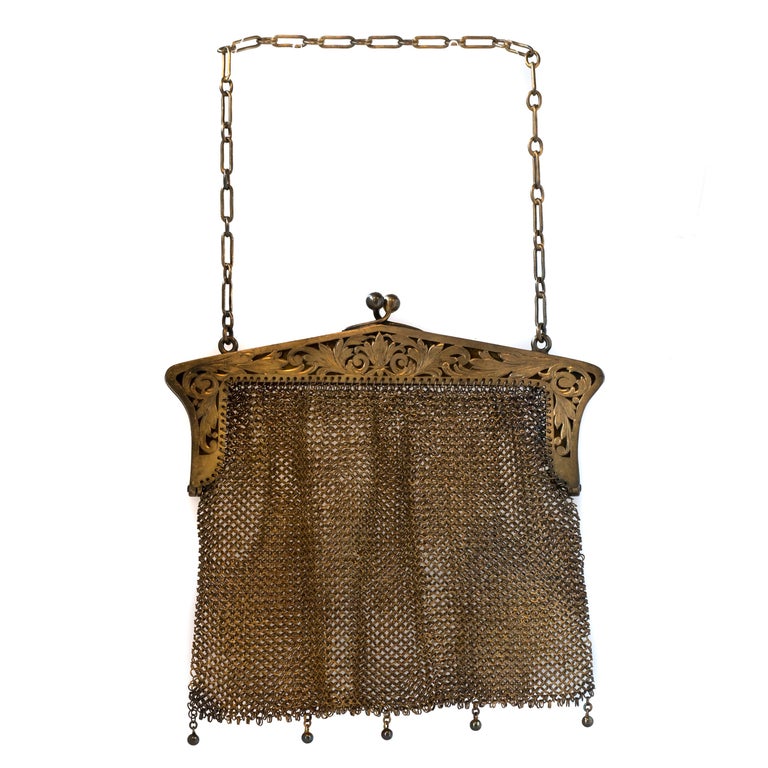 1914 Antique Sterling Silver Mesh Purse For Sale at 1stDibs | sterling ...