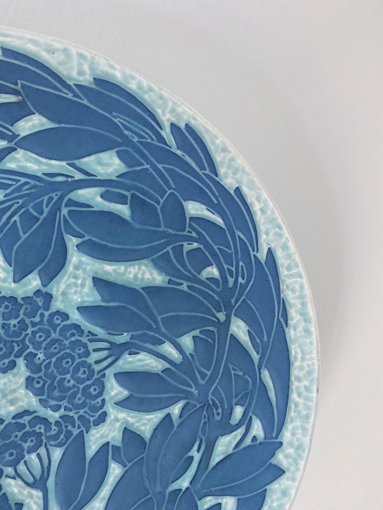 1914, Sgraffito Plate by Elsa Engström, Gustavsberg For Sale at 1stDibs